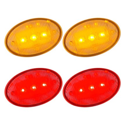 Recon Ford Super Duty 99-10 F350/450/550 Amber & Red Fender LED Lights ...