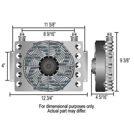 Derale 15-Row Atomic Cool Plate & Fin Transmission Cooler (-8AN ...