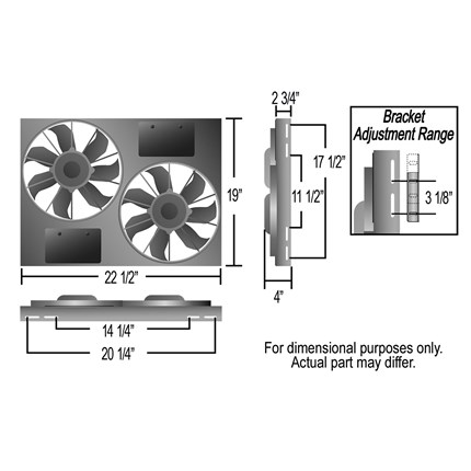 Derale High-Output Dual 11" Electric Fan With Aluminum Shroud ...