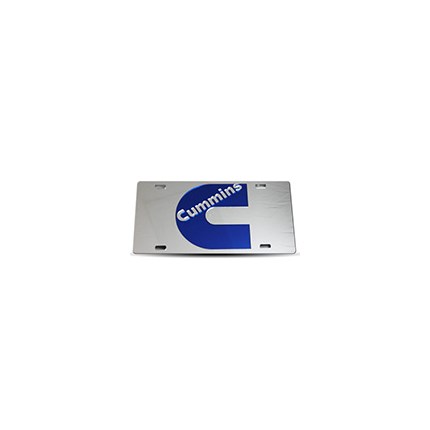 Thoroughbred Diesel License Plate - Cummins Chrome W/ Royal Blue ...