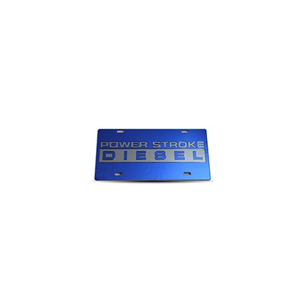 Thoroughbred Diesel Custom License Plate | Powerstroke Royal Blue w ...