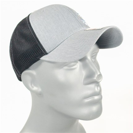 Heather Gray Bill, Gray Front, Black Mesh Flexfit Blue/White Logo ...
