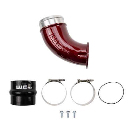 WC Fab Intake Horn, High Flow 4" - 2001-2004 GM Duramax LB7, Candy Blue ...